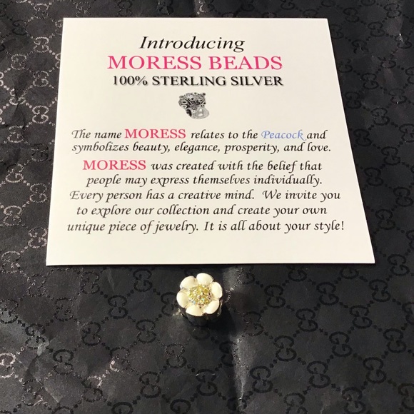 Moress | Jewelry | New Sterling Swarovski Zirconia Flower Charm | Poshmark